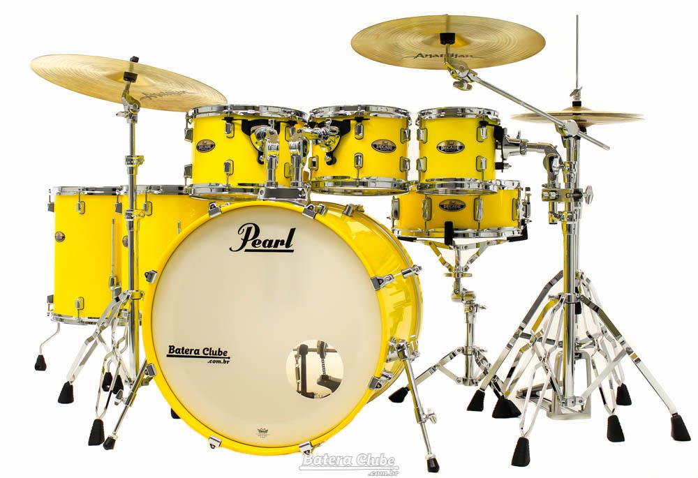Bateria Pearl Decade Maple High Gloss Solid Yellow 20",8",10",12",14 ...